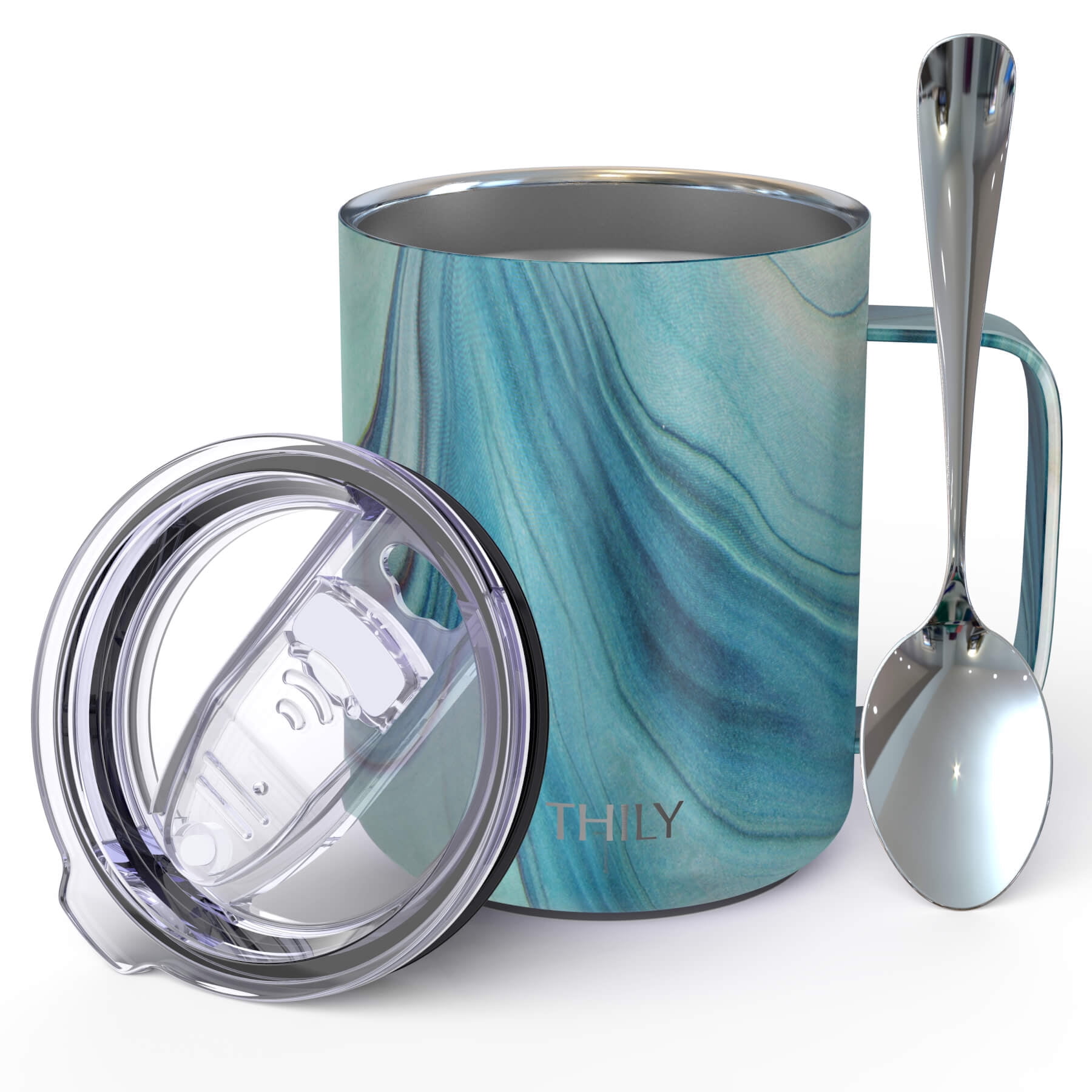 Vacuum Insulated Travel Coffee Mug Thily 12 Oz Stainless Steel Coffee