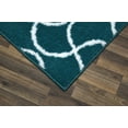 Mainstays Drizzle Polypropylene Teal/White Indoor Area Rug, 45" x 66 ...