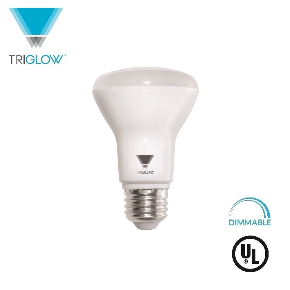 TriGlow LED 7-Watt (50W Equivalent) BR20 Light Bulb, 525 Lumen, CRI 90 ...