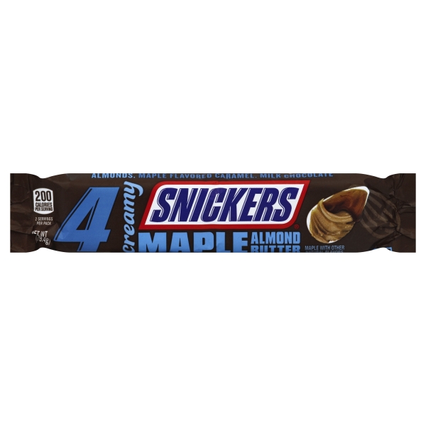 Creamy SNICKERS Maple Almond Butter Share Size Candy Bars, 2.14-Ounce ...