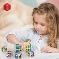 PicassoTiles 7-in-1 Dinosaur Magnetic Cube Puzzle Set, 9PCS Mix & Match ...