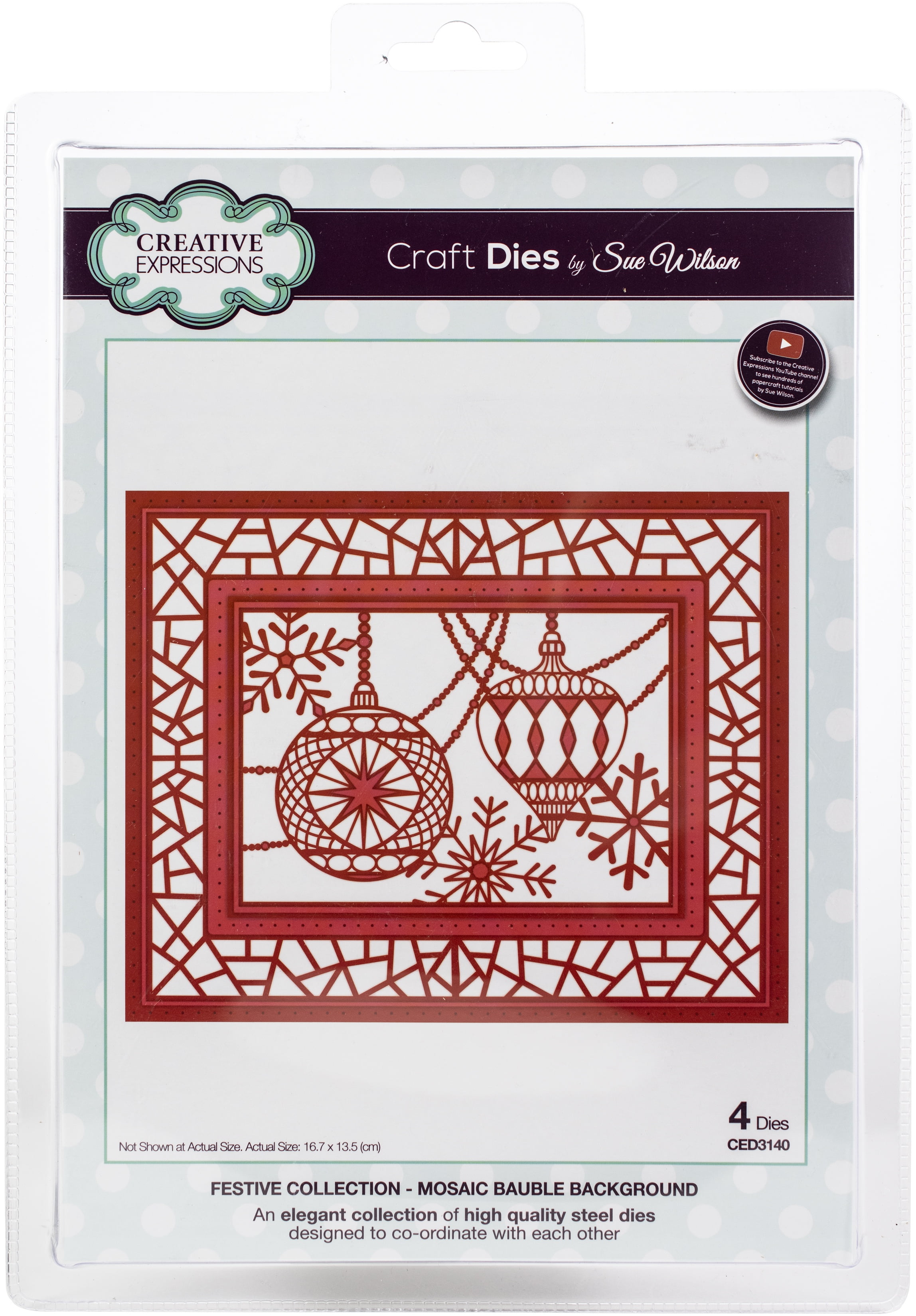 Creative Expressions Festive Craft Dies By Sue Wilson-Mosaic Bauble ...