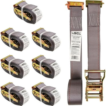 "VEVOR E-Track Ratchet Strap, 18 Pack 2"" x 15', 4400 lbs Strength, Tie-Downs for Motorcycles ...