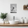 Affixzi Bathroom Animal Wall Art, Duck Brushing Teeth Poster, Gray and ...