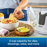 Oster Compact Kitchen 3-Cup Mini Food Processor with Stainless Steel ...