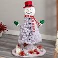 Nearly Natural 4' Snowman Artificial Christmas Tree with 234 Bendable ...