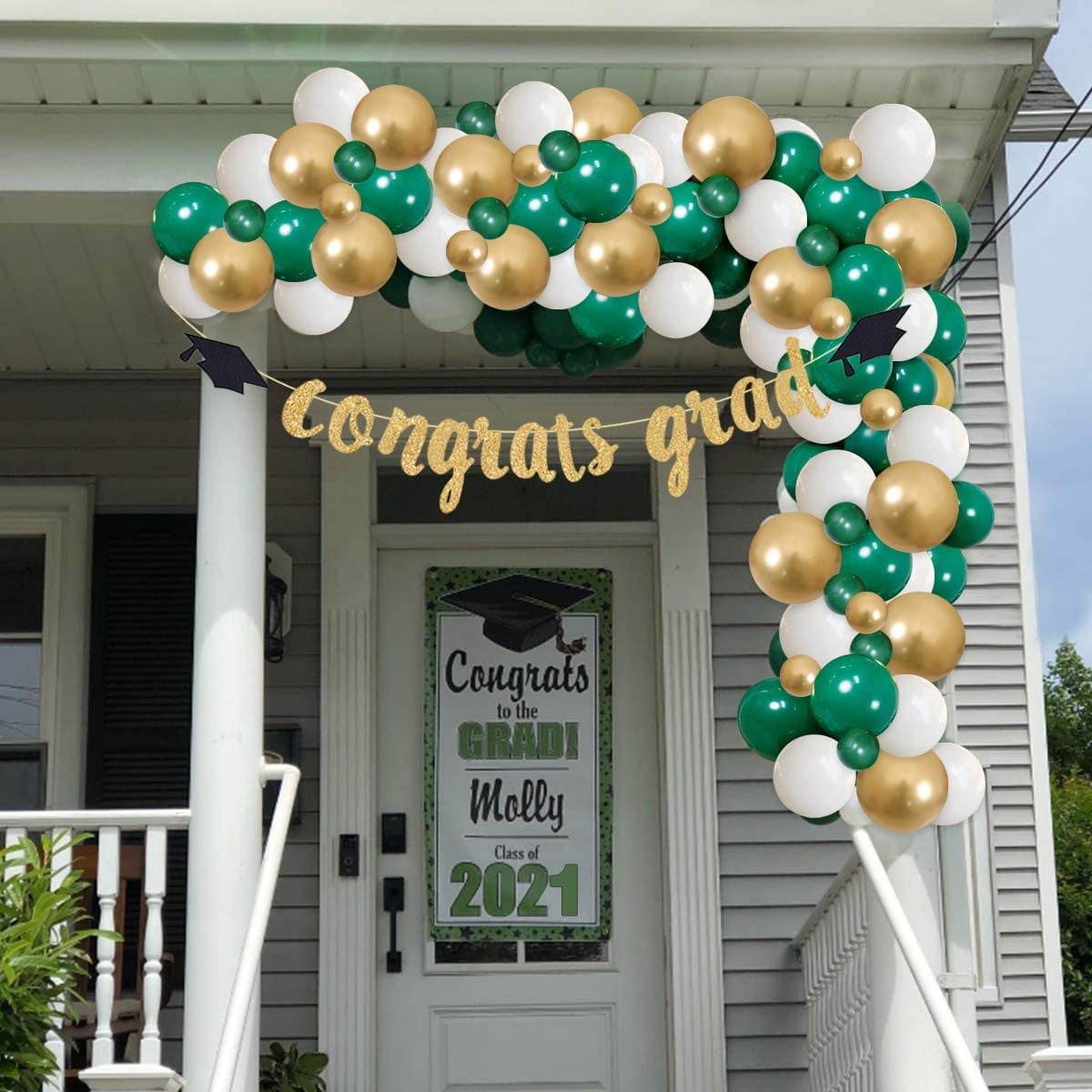 Buy Green and Gold Graduation Party Decorations 2022 Congrats Grad ...
