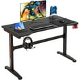 Ergonomic 47.2' Gaming Desk - Carbon Fiber, Adjustable Leg Pads, Cup ...
