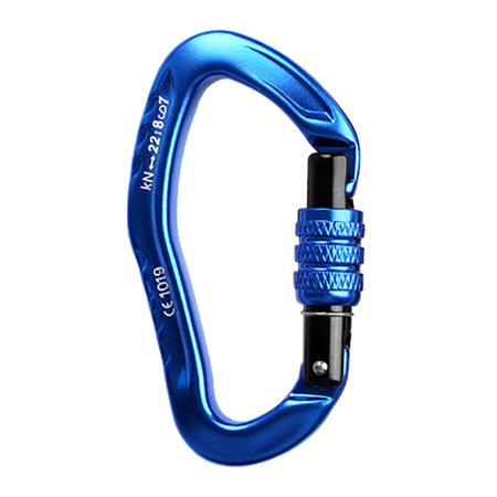 22KN D-Shaped Carabiner Lock Heavy Duty Aluminum Alloy Carabiner Spring ...