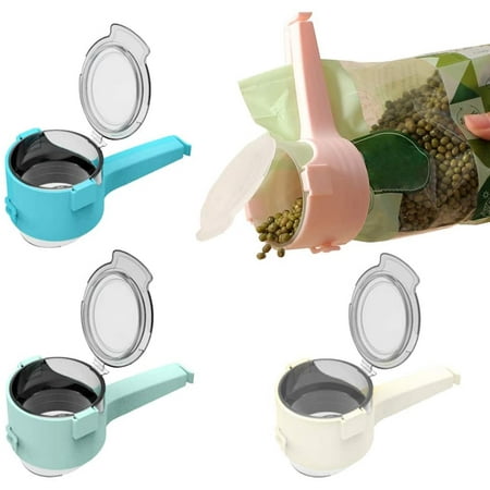 Selm Food Bag Clips, 4 Pieces Kitchen Closing Clip, Plastic Bag Sealing ...