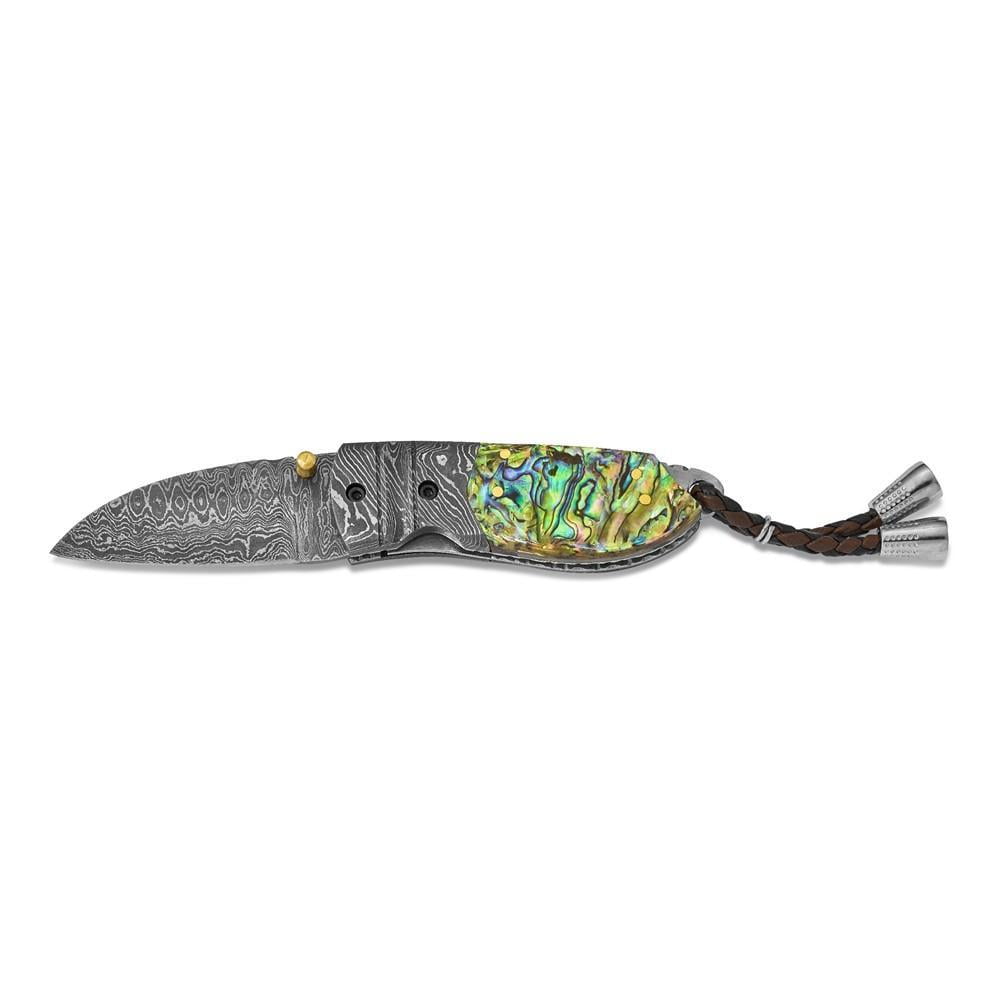 Damascus Steel Blade Abalone Shell Handle Knife - Walmart.com