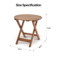 Ktaxon 18" Acacia Wood Round Folding Side Table, Portable Wooden ...