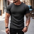 biudgviw Men's Muscle T-Shirt Summer Textured Short Sleeve Athletic ...