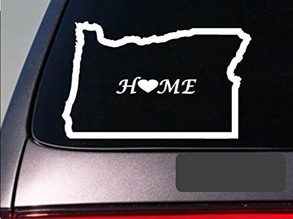 Oregon home 6" sticker *E693* state outline home map decal vinyl ...