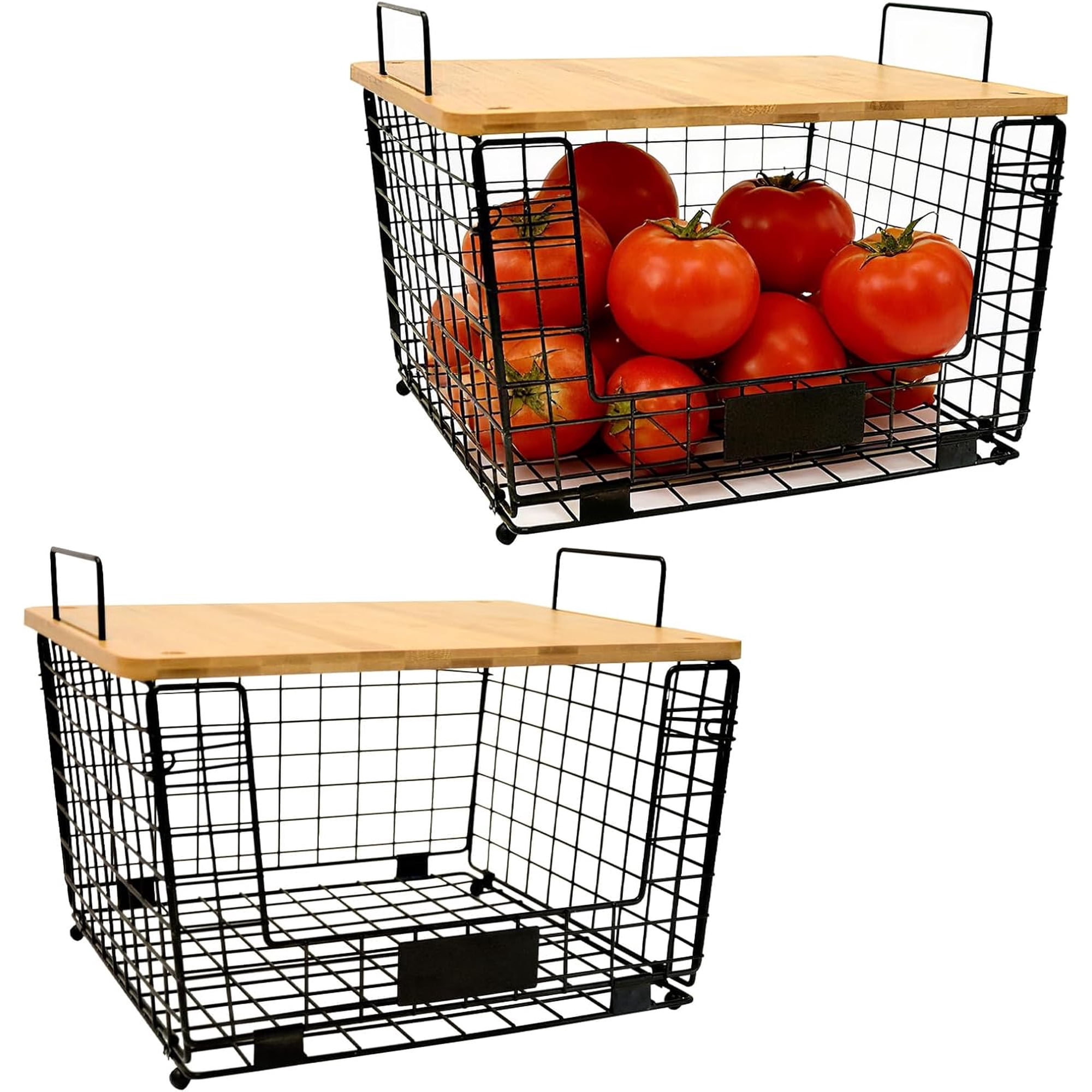 Click here for Zorvita 2 Pack Stackable Wire Storage Baskets With... prices