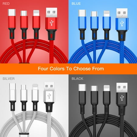 3 in 1 Fast USB Charging Cable Universal Multi Function Cell Phone ...