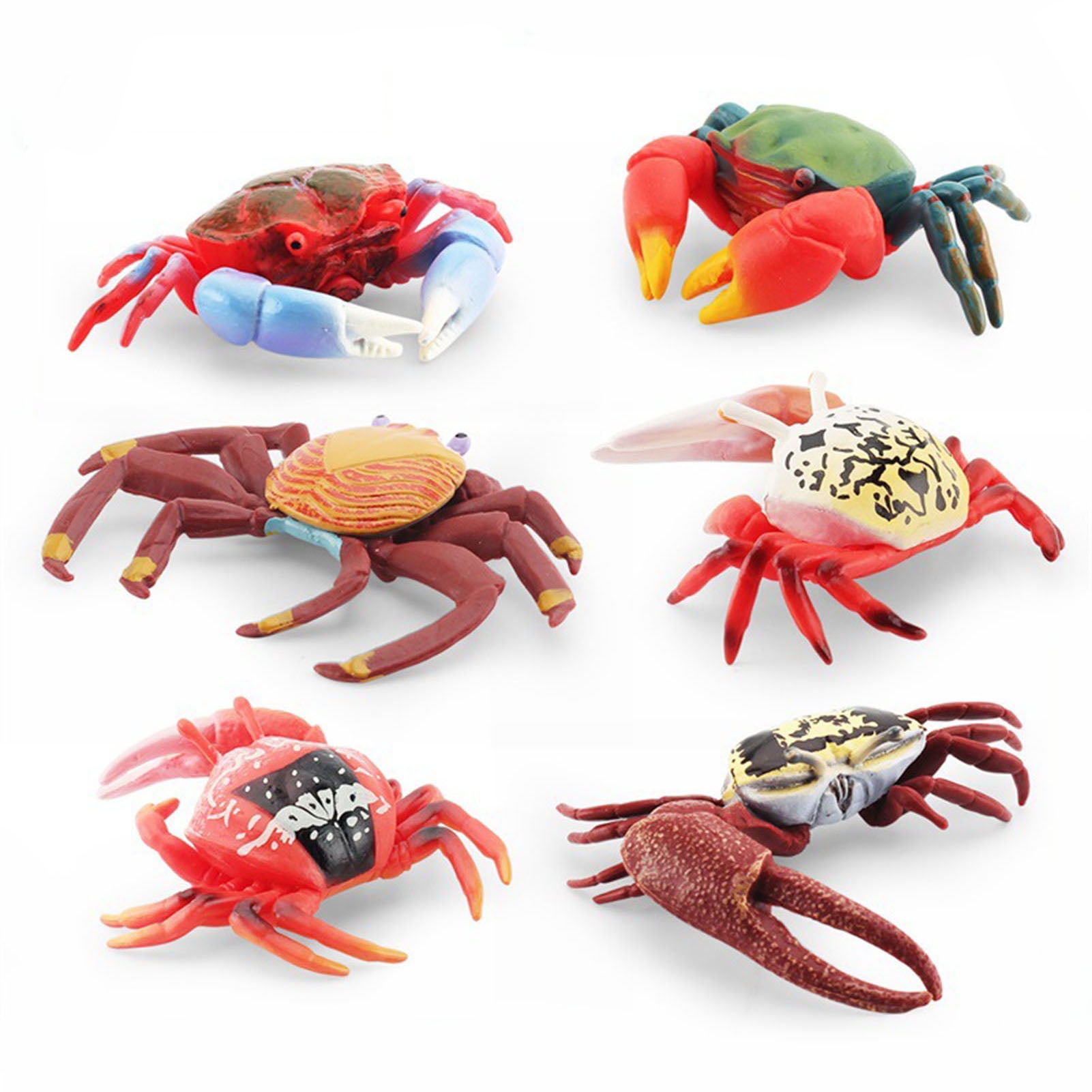Simulated Fiddler Crab Figurine - Miniature Solid Model - PVC Sea Life ...