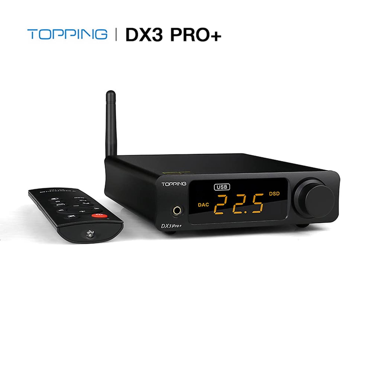 Topping DX3 Pro+ LDAC NFCA Headphone Amplifier ES9038Q2M XMOS XU208 Pre ...