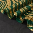 Efavormart 72"x72" Hunter Emerald Green Gold Wave Embroidered Sequin ...