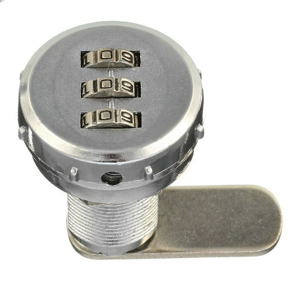 3 Digit Code Combination Cabinet Wardrobe Coded Lock Home Password ...