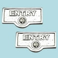 Switch Plate Tags ENTRY Name Signs Chrome Brass Traditional Engraved ...