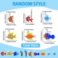 10Pcs Handmade Lampwork Pendants Fish Mixed Color 25.5~35x24~36.5x9.5 ...