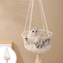 Cat Hammock, Macrame Hanging Cat Bed, Detachable Pet Cat Basket Swing ...