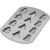 Wilton Bakeware - 12-Cavity Christmas Cookie Shapes Pan, Non-Stick ...