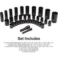 CASOMAN Complete 3/8" and 1/2" Drive Impact Socket Set, SAE/Metric ...