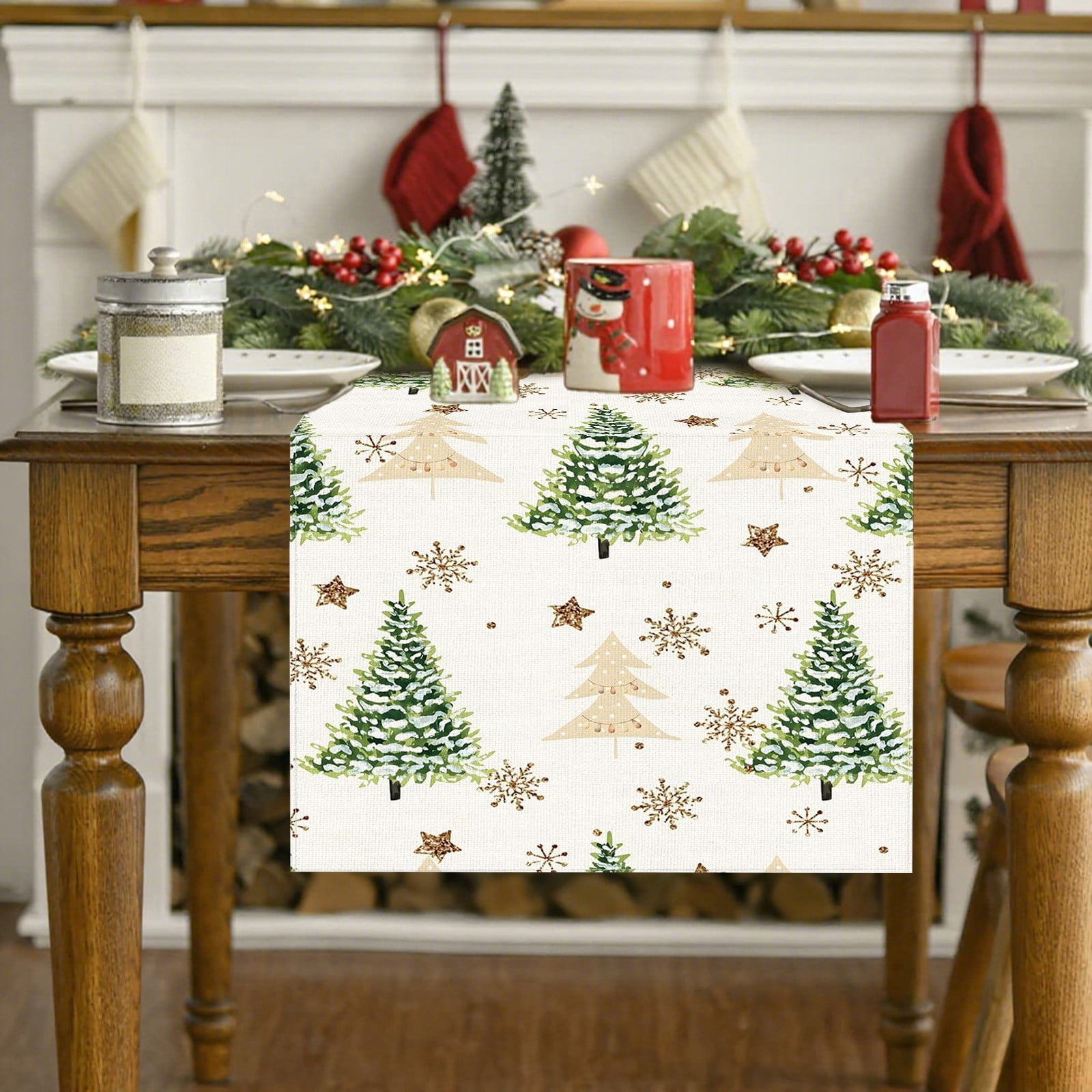 Click here for Vaidha Colorful Christmas Table Runner For Holiday... prices
