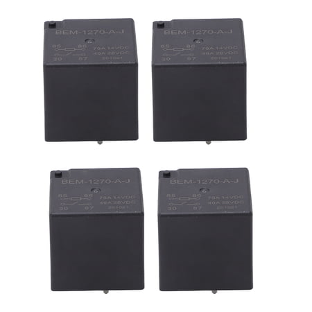 Automotive Relay, 14V DC 70A 28V DC 40A Switching Voltage 4Pcs Silver ...