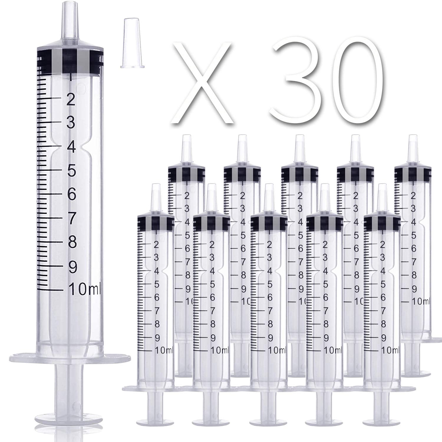 Paquete de 10 jeringas de plástico de 1 ml/cc, jeringas medidoras de ...