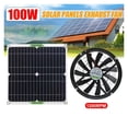 12V 10 Inch Mini Ventilator Solar Exhaust Fan 100W Solar Panel Powered ...