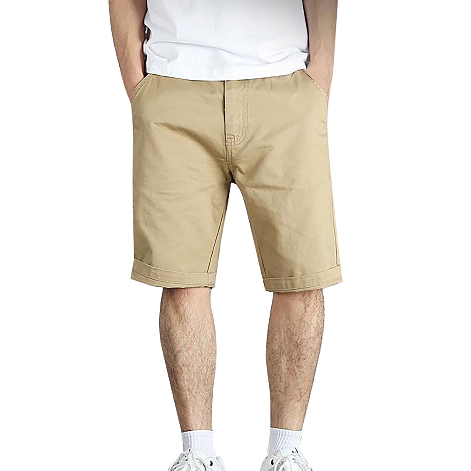 Akiihool Men's Shorts Men's Cargo Shorts Pockets Casual Twill Shorts ...