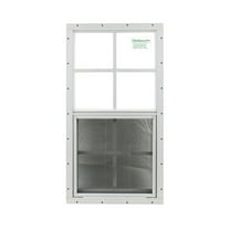 Shed Windows 12x18 White Flush, Safety Tempered Glass with Mesh Screen ...