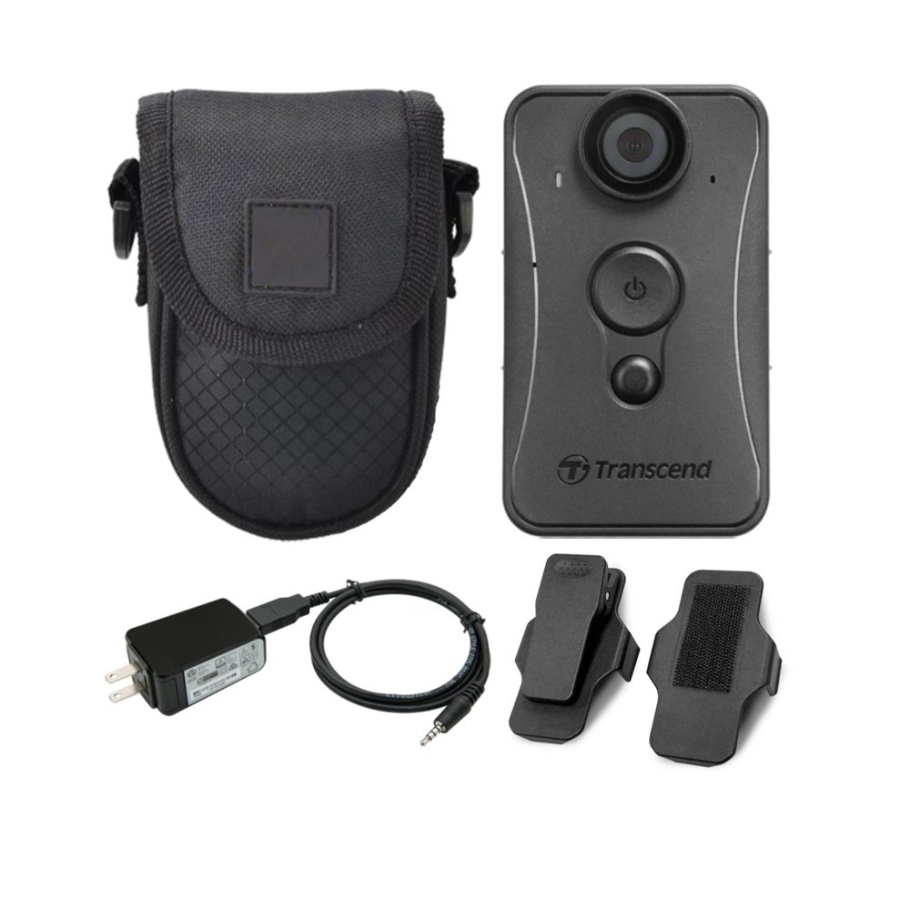 Transcend TS32GDPB20A Body Security Camera, Black + Case - Walmart.com ...