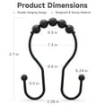 Amazerbath Metal Shower Curtain Hooks Rust Proof Double Hook Design