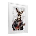 Stupell Industries Performing Musician Donkey White Framed Print Under ...