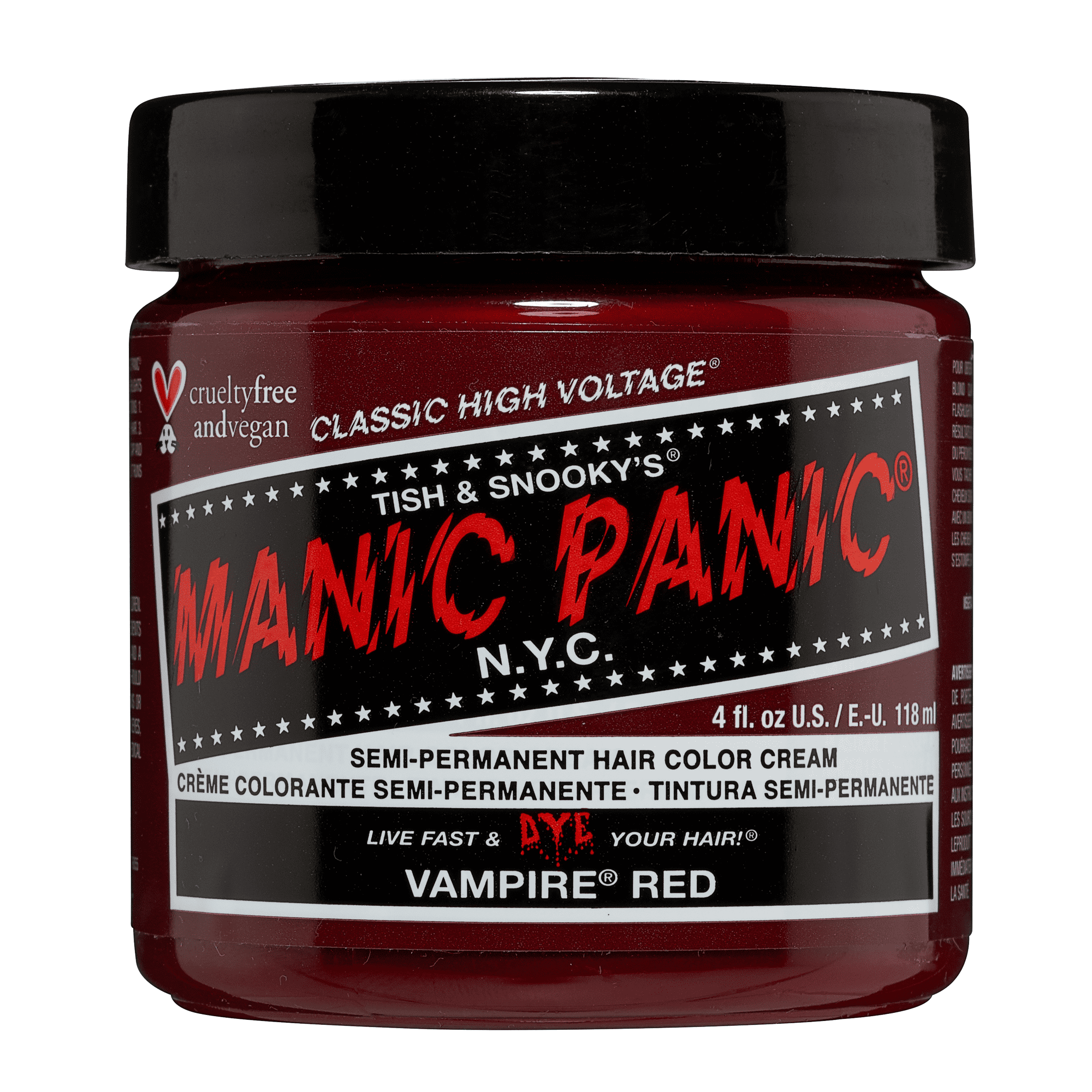 VAMPIRE RED HIGH VOLTAGE SEMI-PERMANENT HAIR DYE COLOR - Walmart.com