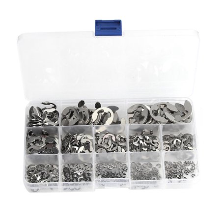 Wweixi 400pcs 304 Stainless Steel E Type Circlip Retaining Ring E-Clip ...