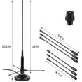 Dual band 136-174400-470 magnetic base mounted flexible whip antenna ...