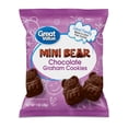 Great Value Mini Bear Chocolate Graham Cookies, 1 oz, 10 Count ...
