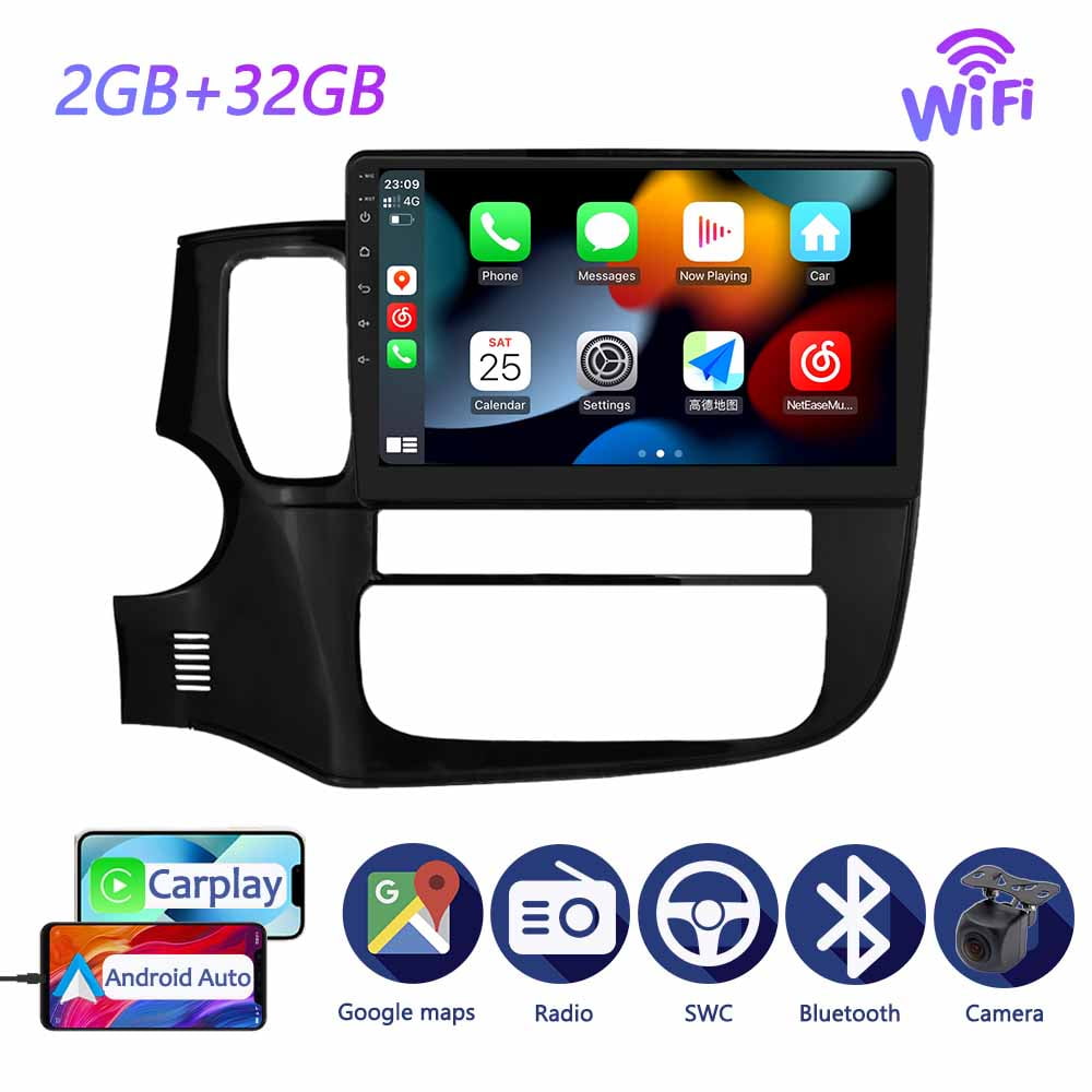 Carplay Android Auto Car Radio GPS For Mitsubishi Outlander 3 GF0W GG0W ...