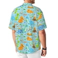 Cartoon Animal Cute Dinosaur Men's Shirts Short-Sleeved with All-Over ...