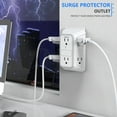 JcBlaon Power Strip Wall Charger, 6 AC Outlet Extender, Surge Protector ...