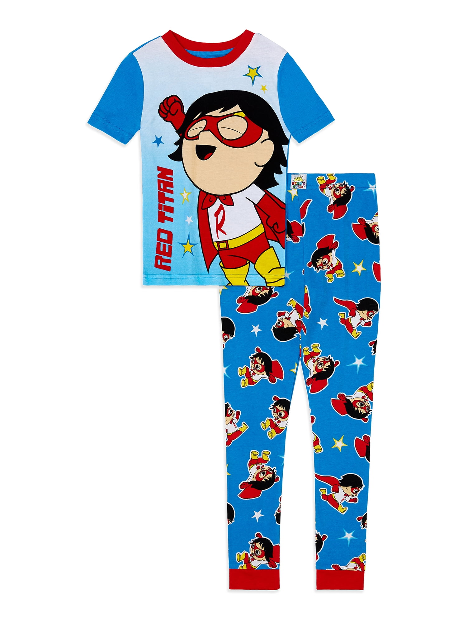 Ryan's World Boys Pajamas Kids PJs 2PC Pajama Set, 4-10, Blue | Walmart ...