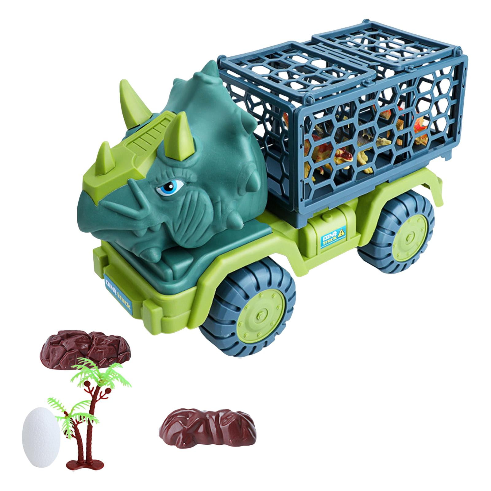 Dinosaur Truck Transporter and Cage with Dinosaur Figures,Pull Back ...