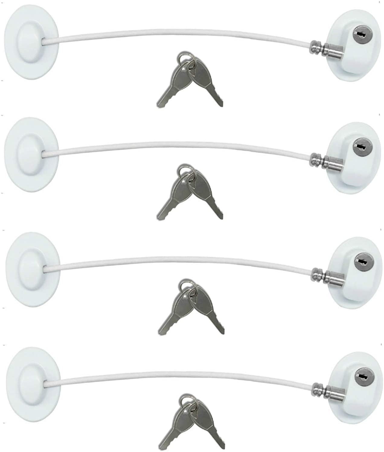 2 Pack Refrigerator Lock with 4 Keys, Refrigerator Lock Dorm Freezer ...