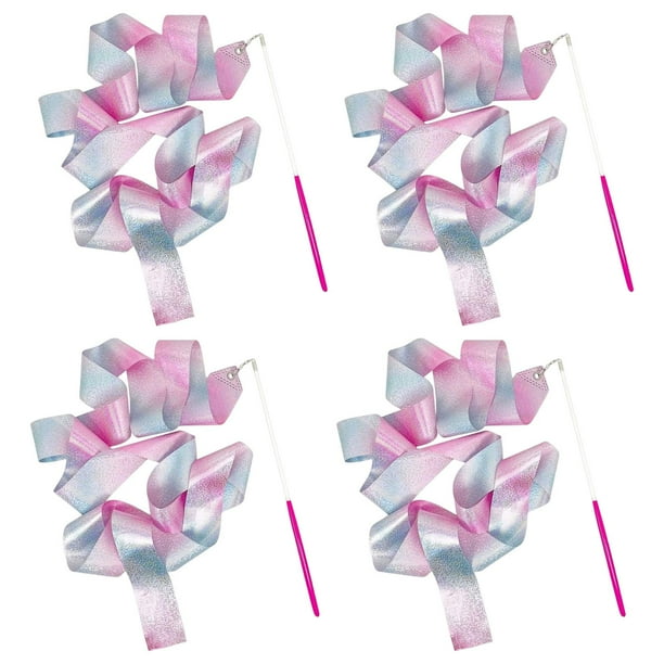 LOVIVER Dance Ribbon with Twirling Rod Dance Ribbons for Kids Rhythmic ...
