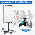 Costway Portable Large Rolling Mobile Whiteboard 40'' x 26'' Adjustable ...